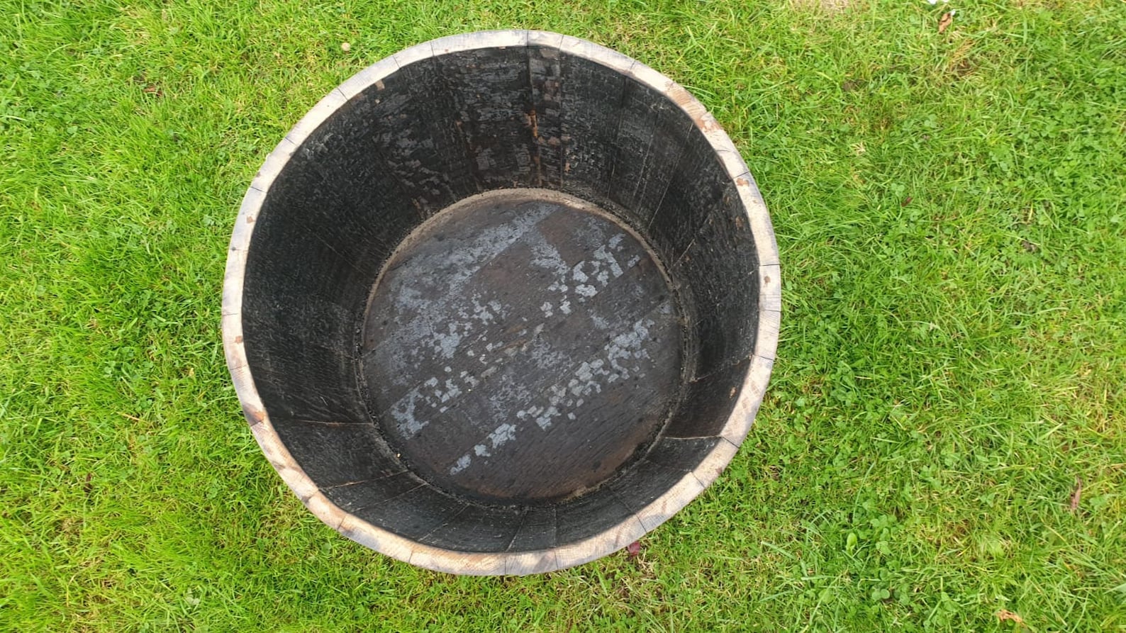 WHISKEY BARREL PLANTER - Reclaimed Oak Cask Planters - Freshly Made to ...