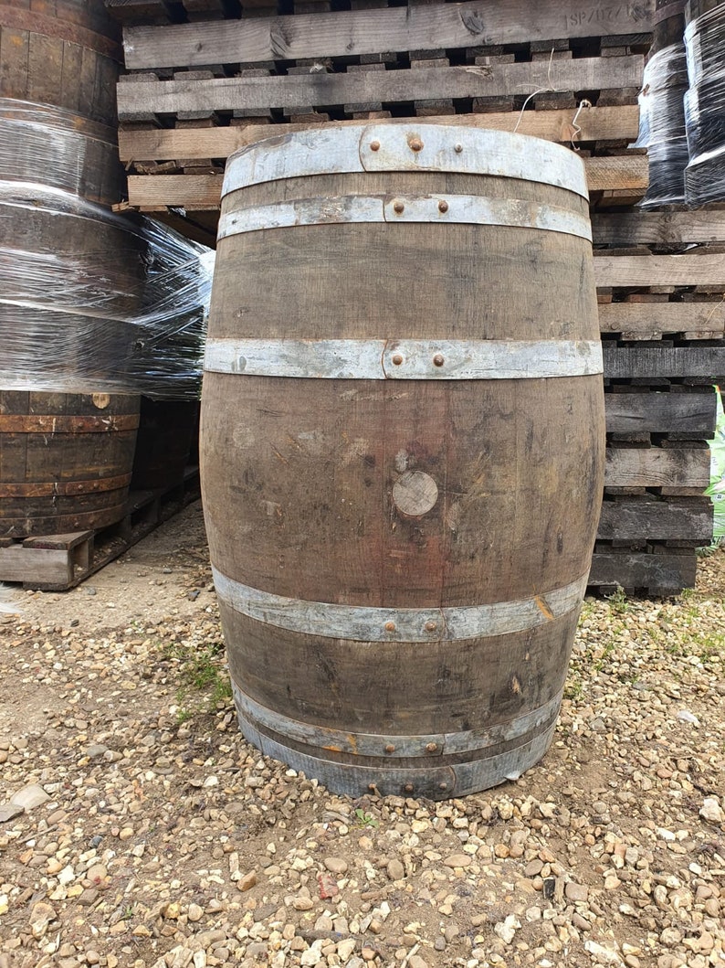 Reclaimed Oak Wine Barrel Whisky Cask Home Bar Man Cave Drinks Table ...