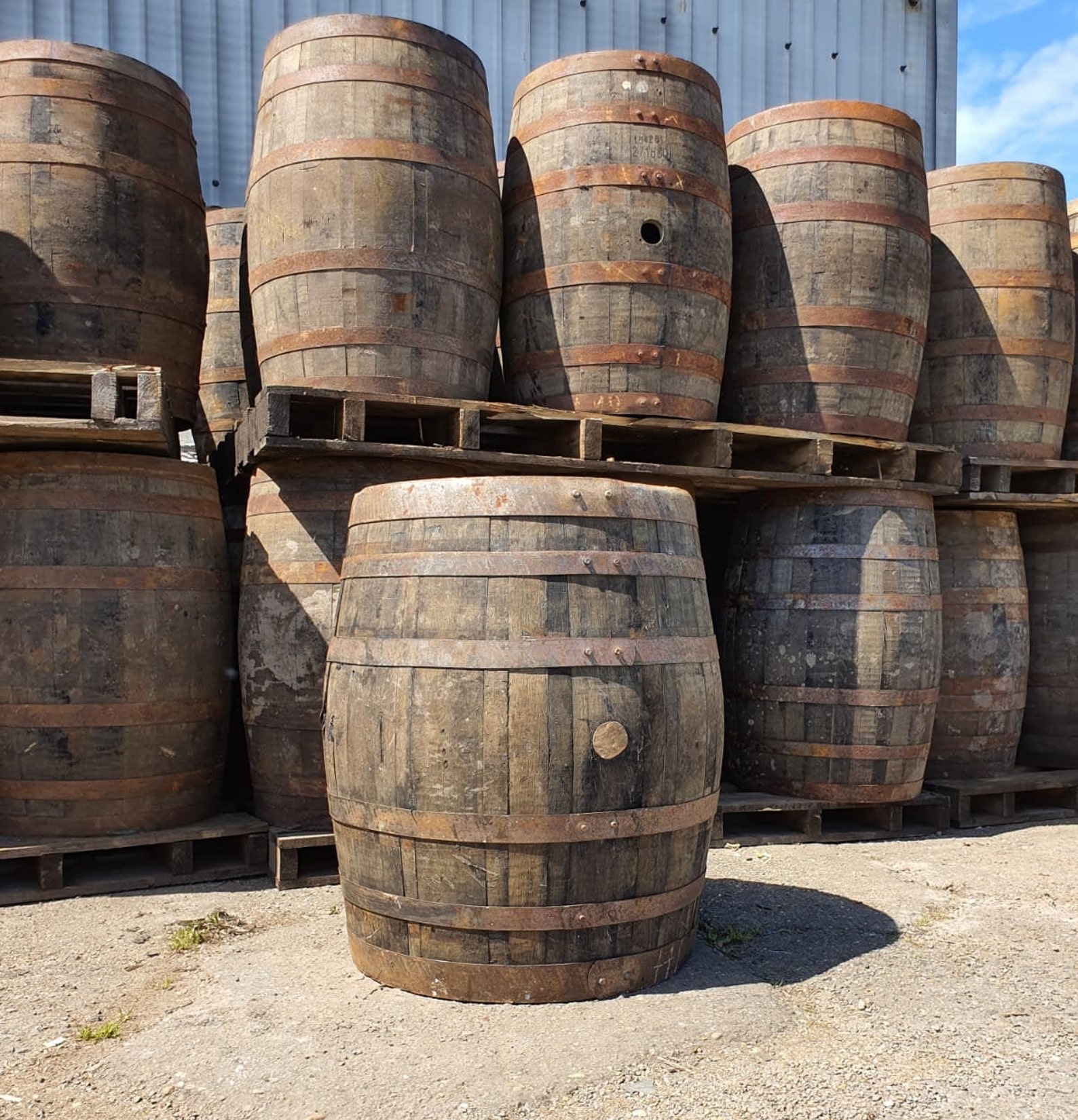 Large Wide Scotch Whisky Whiskey Oak Wooden Barrel Garden - Etsy UK