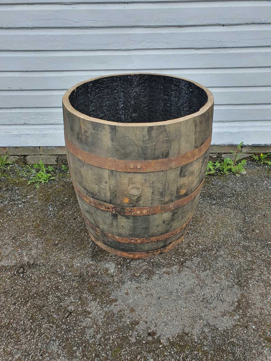 3/4 Three Quarter Large Whisky Barrel Planter Drainage Holes+screw Band ...