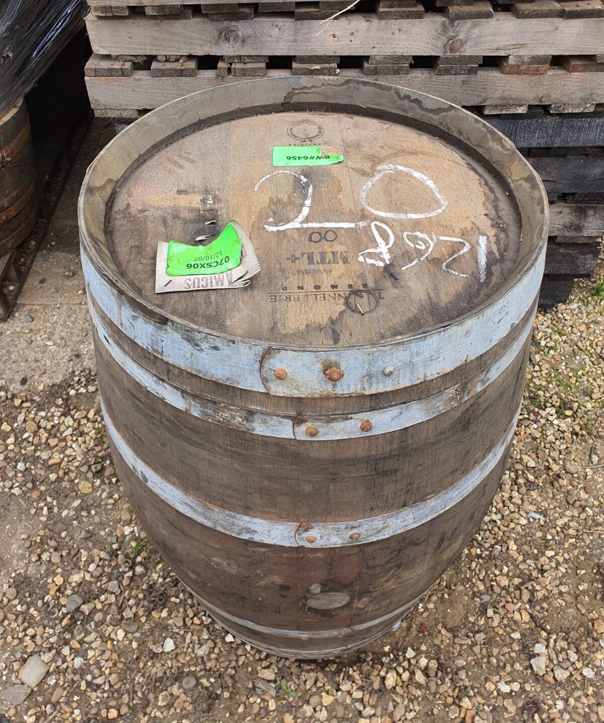 Reclaimed Oak Wine Barrel Whisky Cask Home Bar Man Cave Drinks Table ...