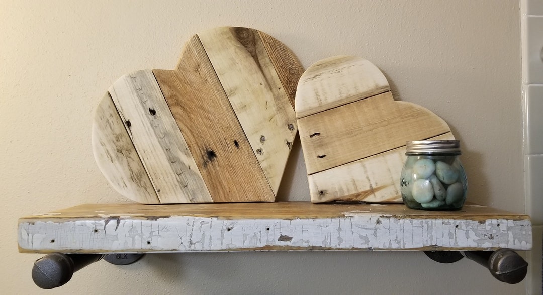 Rustic Wooden Heart Sign Wall Decor Handmade Farmhouse Love Art - Etsy
