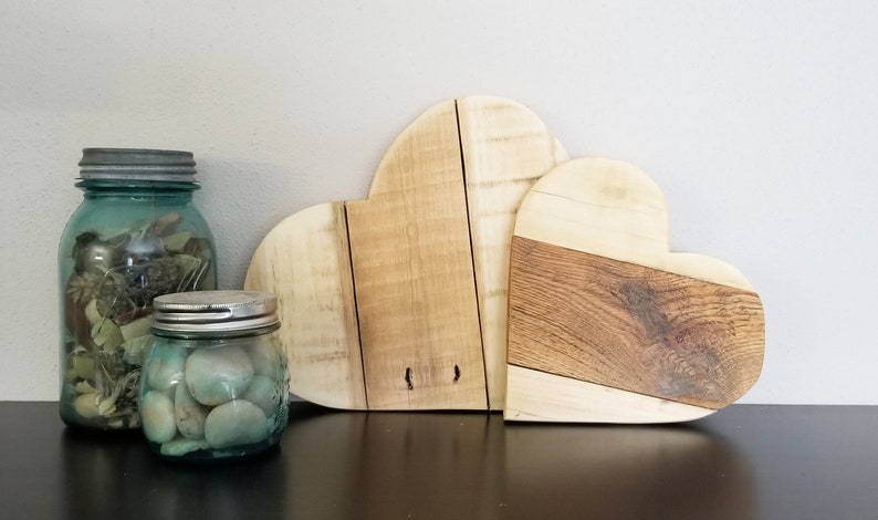Rustic Wooden Heart Sign Wall Decor Handmade Farmhouse Love Art - Etsy