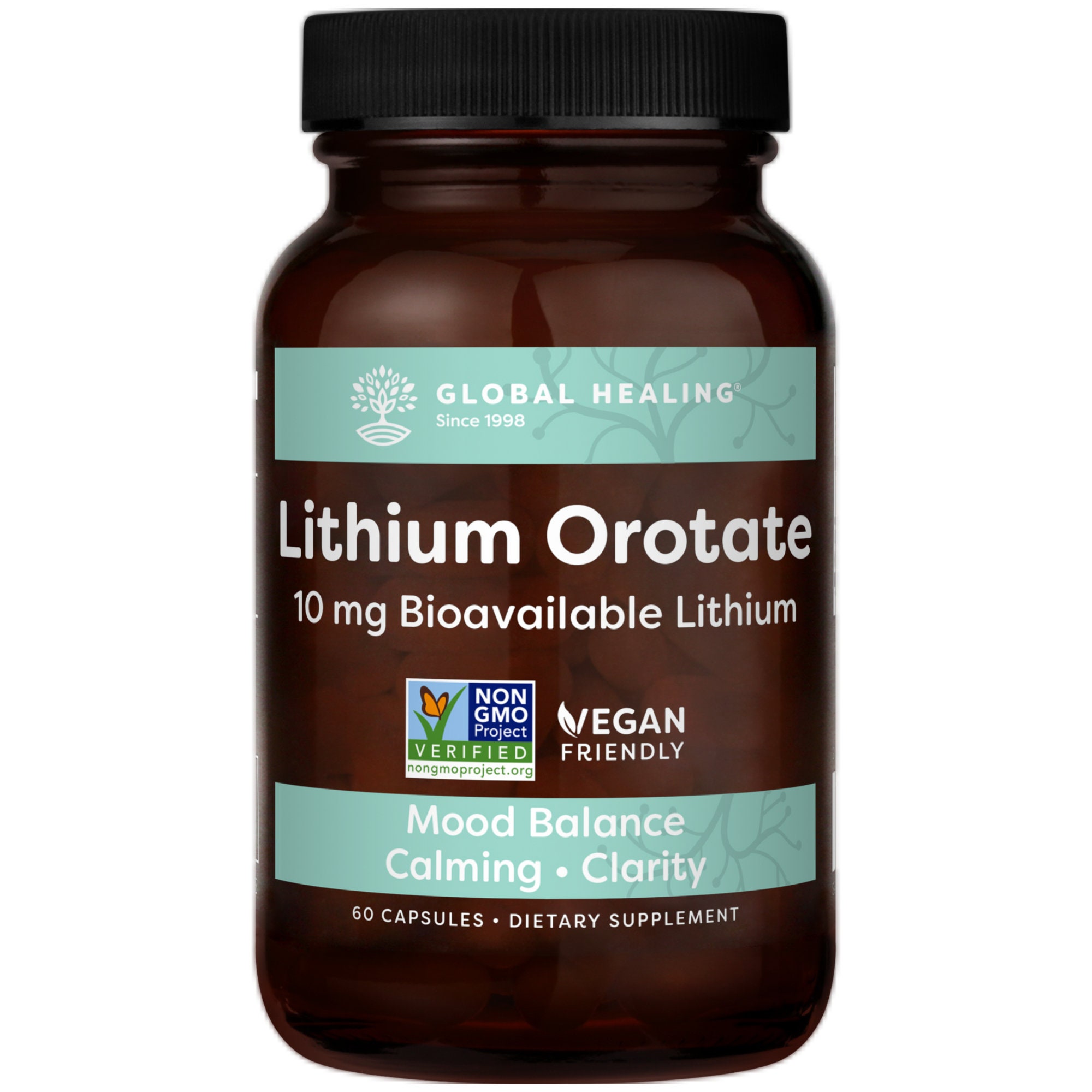 Lithium Orotate 10mg Vegan Supplement Supports Normal Brain - Etsy