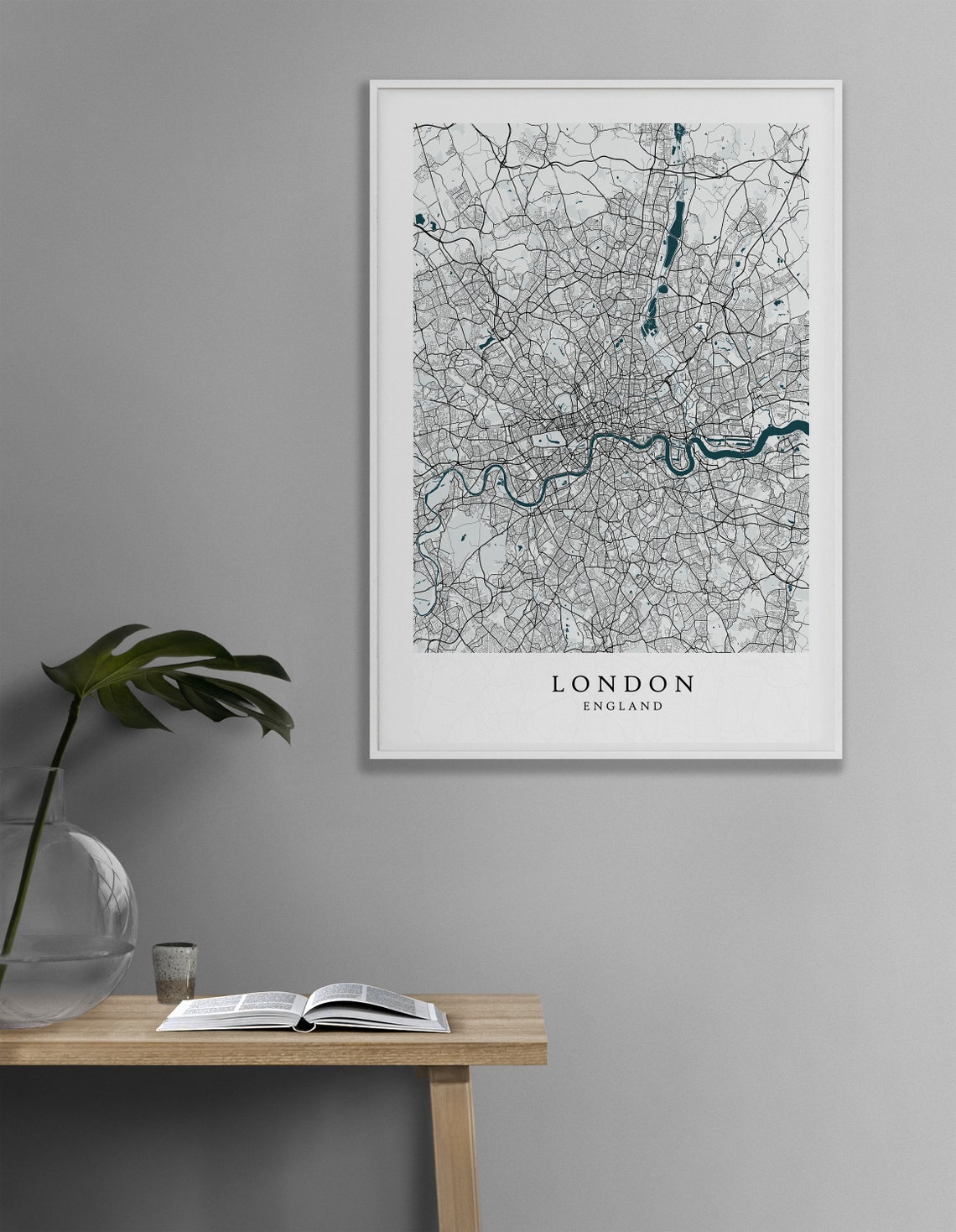 London Map Print Map of London City Map Art Street Names London Print ...