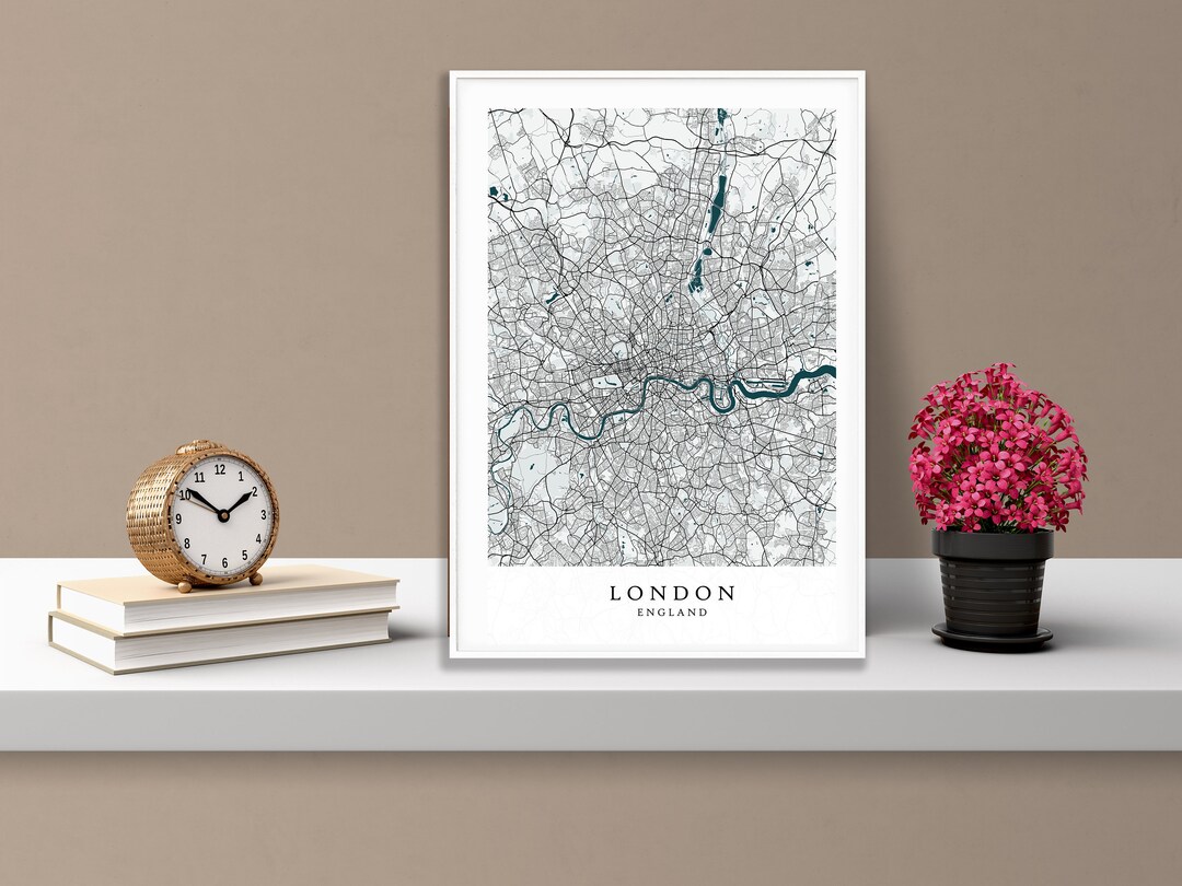London Map Print Map of London City Map Art Street Names London Print ...