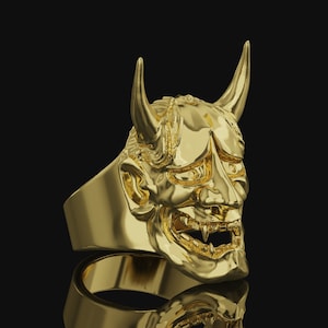 Silver Hannya Ring, Women's Japanese Ring Female Demon Valentine's Day ...