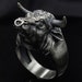 925 Silver Bull Ring Mens Accessory Christmas Gift Ideas Women - Etsy
