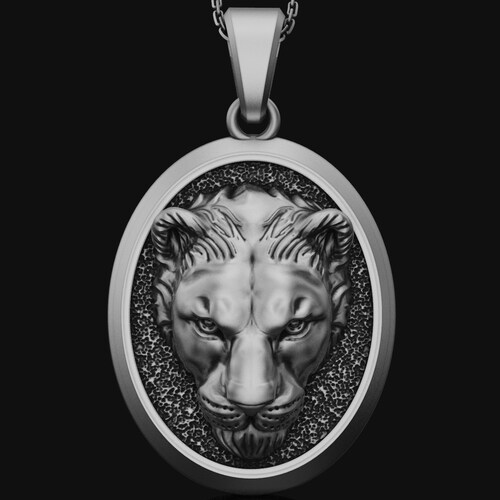 Silver Lioness Necklace Womens Animal Pendant Birthday Gift - Etsy