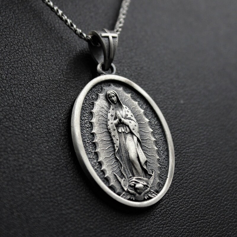 Virgin Mary Necklace - Etsy
