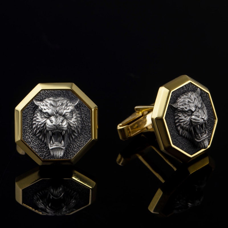 Tiger Cufflinks - Etsy