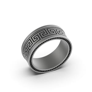 Greek Key Ring, Hellenic Pattern Band, Classic Greek Design, Ancient ...