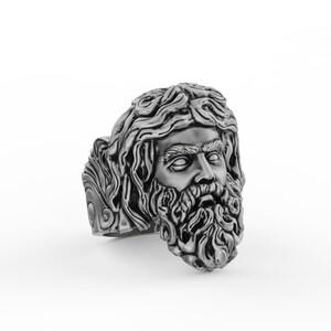 Poseidon Ring, Sterling Poseidon Ring, Greek God Ring, Poseidon Jewelry ...