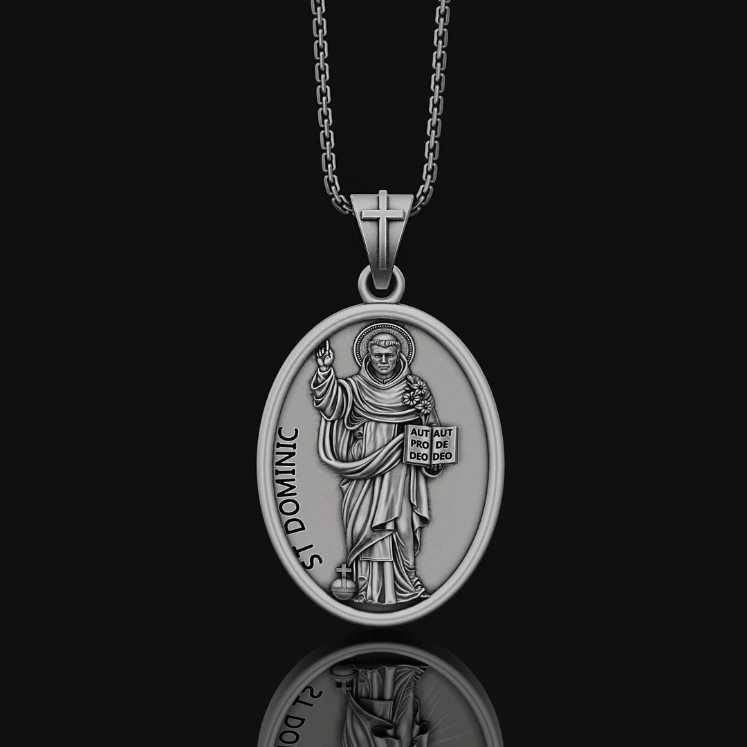 St Dominic Medal, Patron Saint Pendant, Religious Medals, Catholic ...