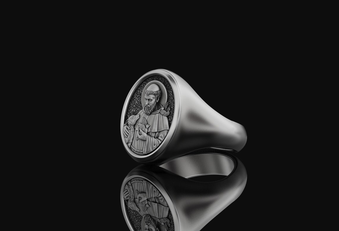St Francis Ring Religious Accessory Christian Jewelry Gift for - Etsy