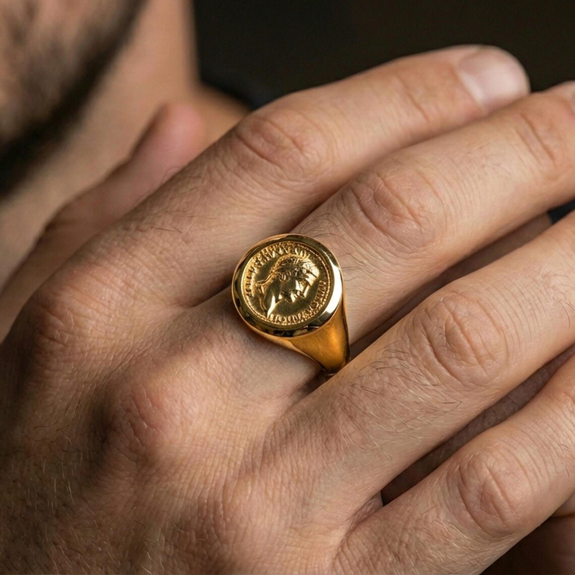 Augustus Octavian Ancient Coin Ring, Sterling Silver History Jewelry - Etsy