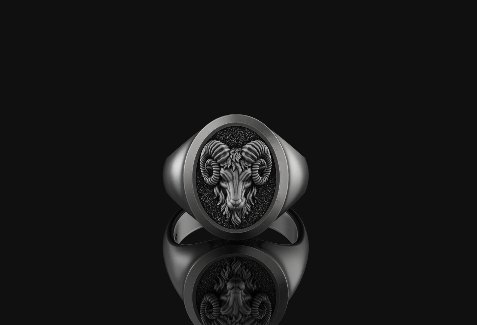 925 Silver Adjustable Ram Signet Ring Aries Jewelry Astrology - Etsy