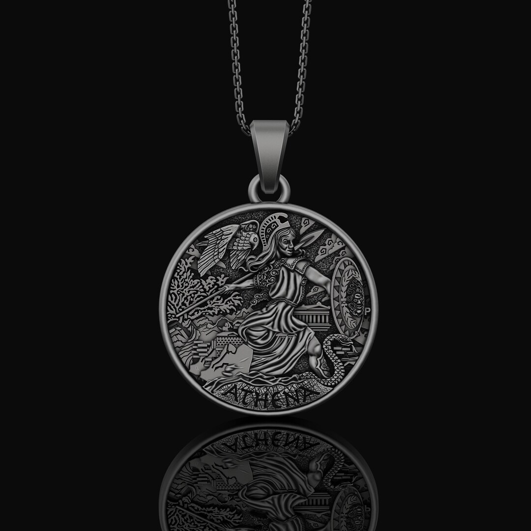 Ancient Greek Athena Pendant - Mythology Goddess Charm, Wisdom and ...