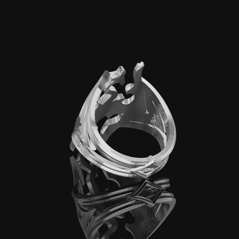 Sterling Silver Elder Scrolls Skyrim Ring Dragonborn Ring | Etsy