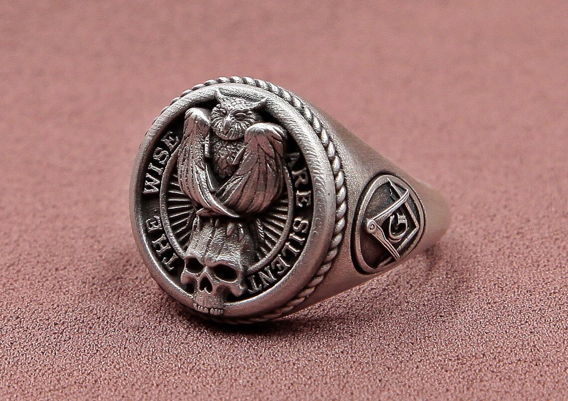 The Wise Are Silent Masonic Ring Freemason Ring Master - Etsy