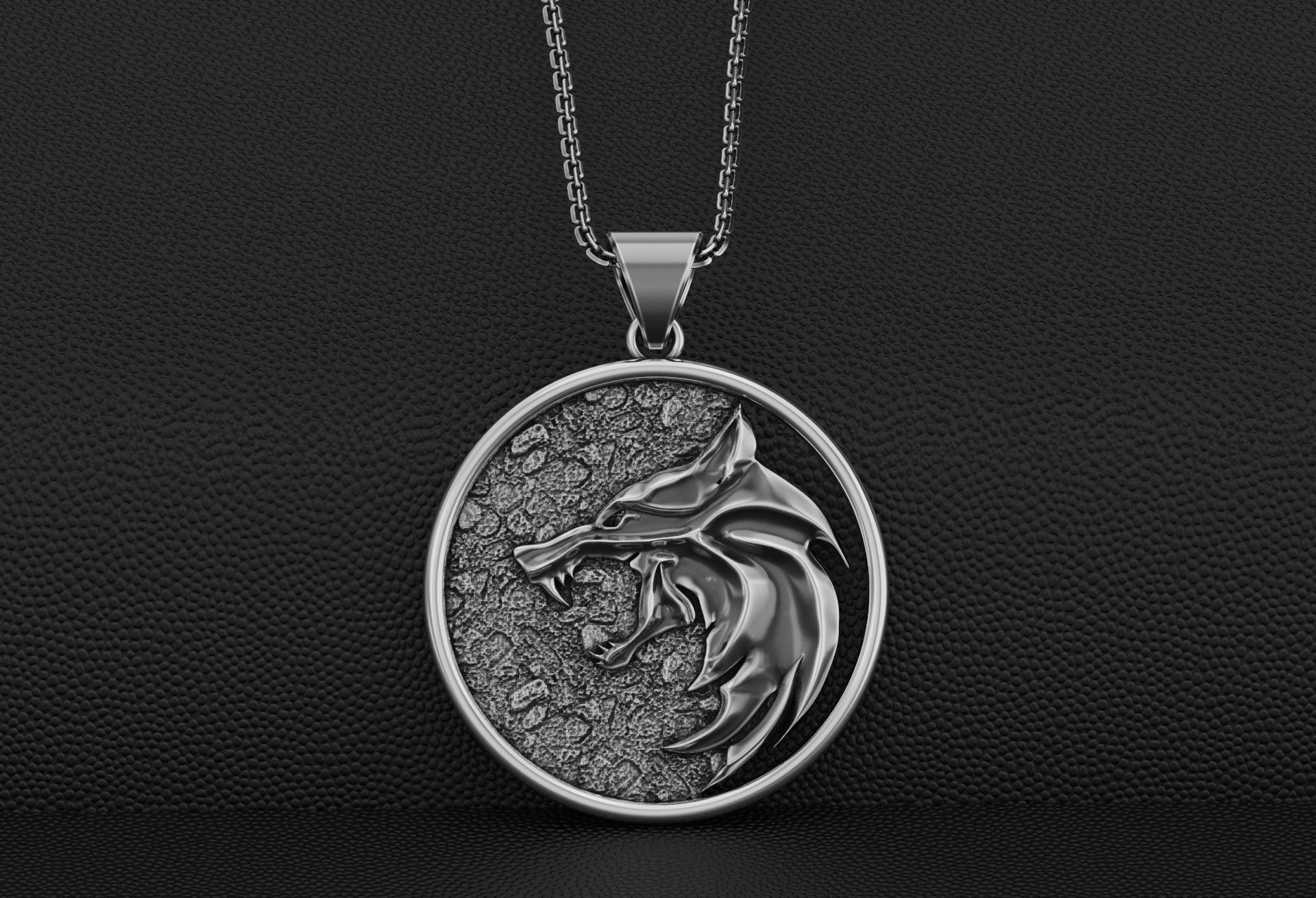 Netflix's The Witcher Geralt of Rivia Medallion White Wolf | Etsy