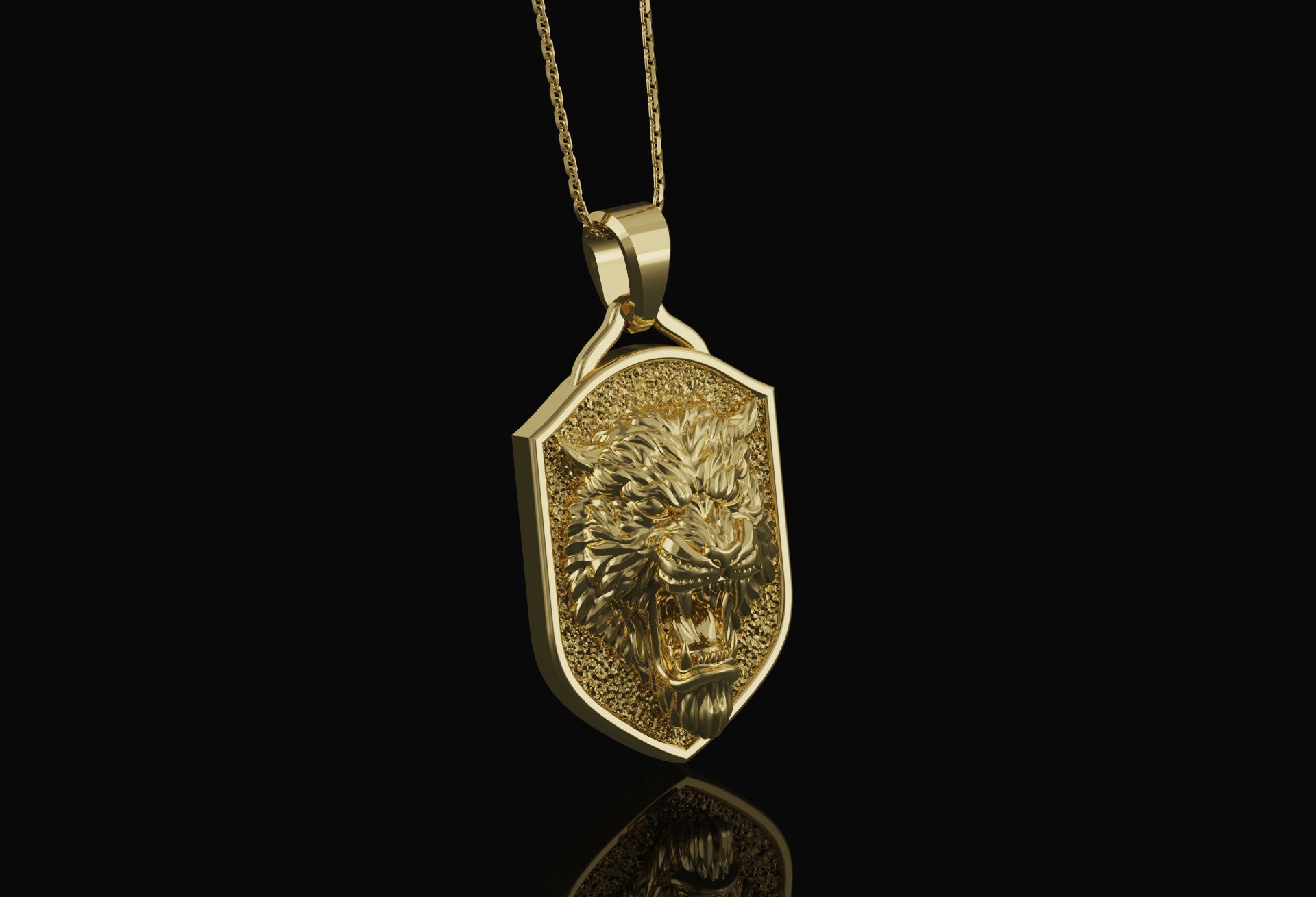 Tiger Charm Lion Necklace Wild Cat Jewelry Pendant For Men | Etsy