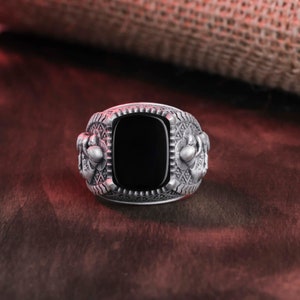 St Anthony Ring, Christian Jewelry, Saint Gift, Cushion Gemstone, Lapis ...