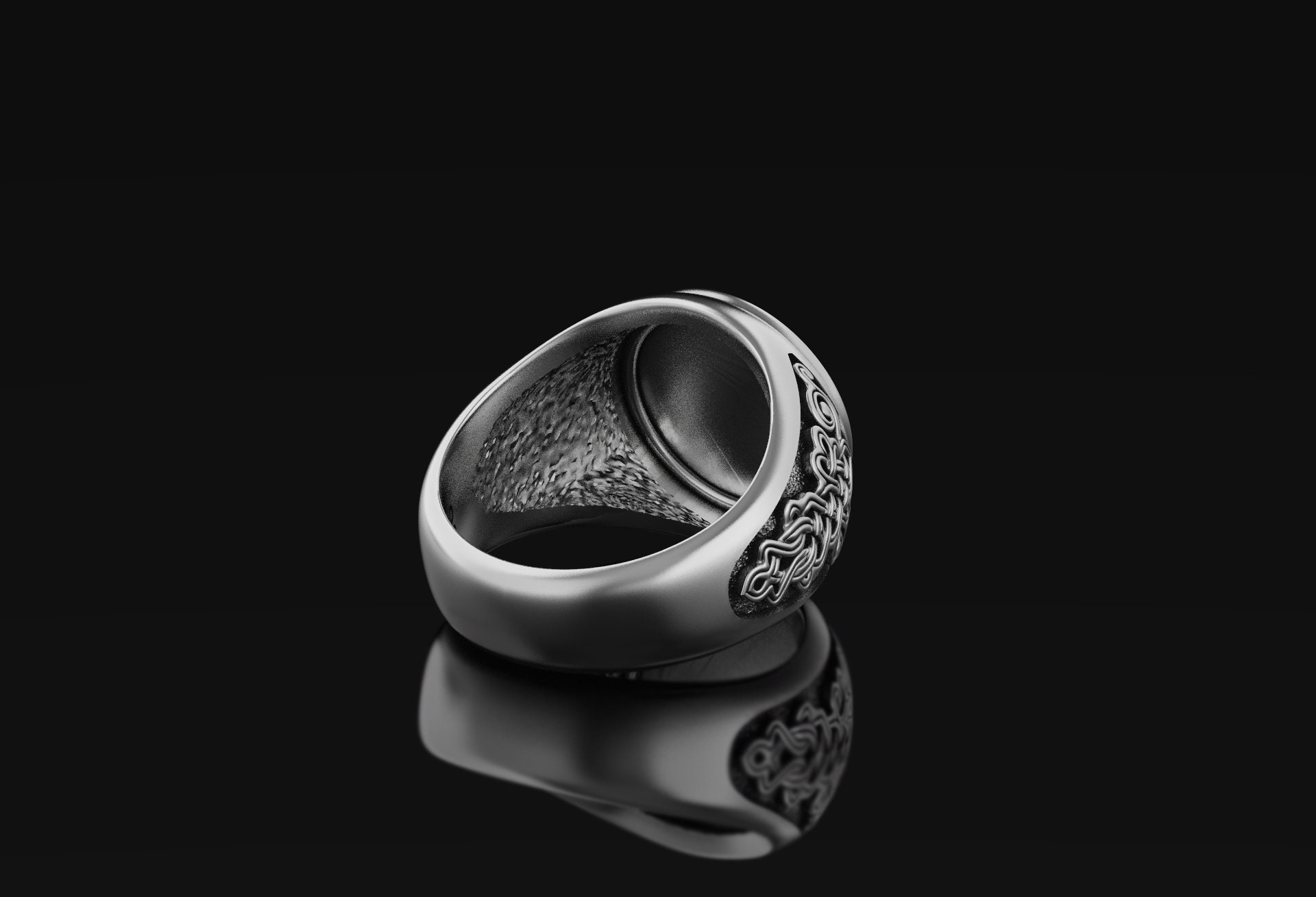 Silver Catholic Jewelry Exorcism Signet Ring St Benedict Medal | Etsy