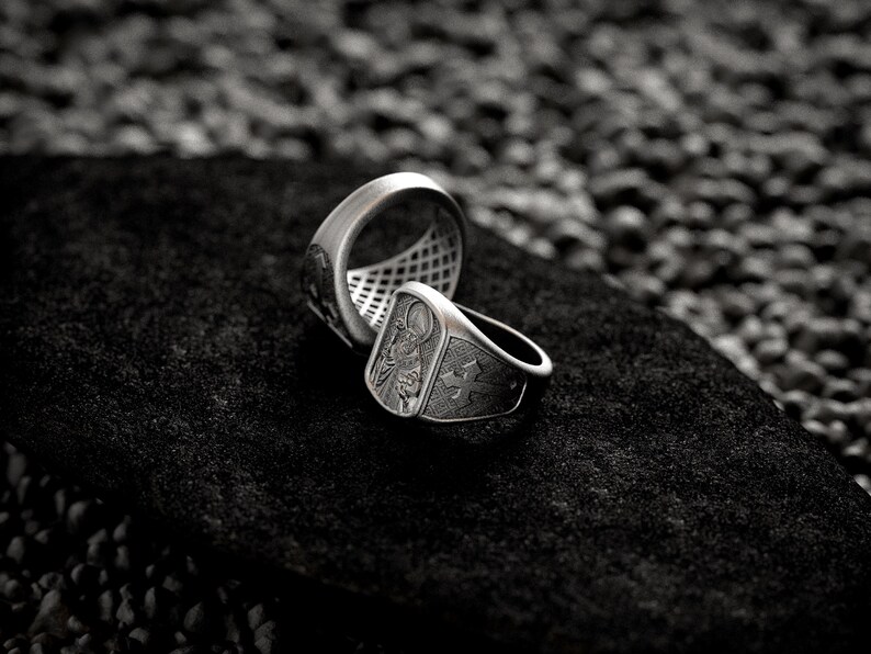 Saint Nicholas Ring – Sterling Silver Orthodox Bishop Signet Ring ...