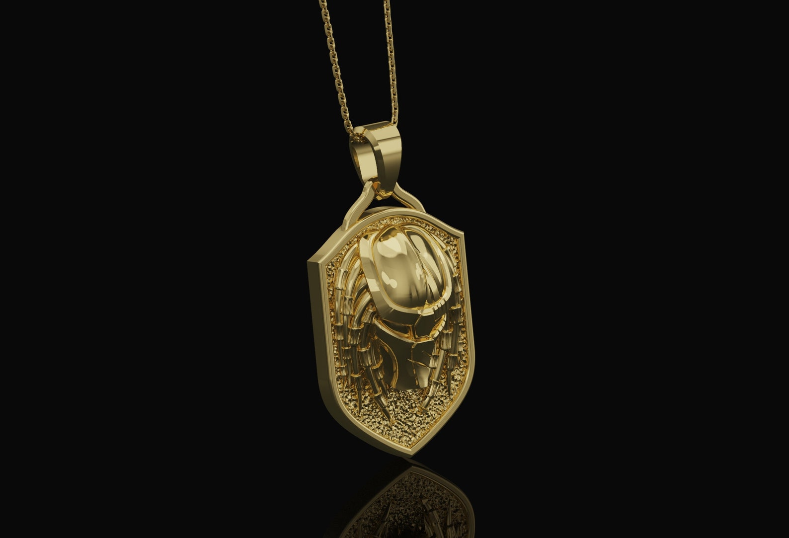 Sterling Silver Predator Necklace Fantasy Pendant Sci-Fi | Etsy