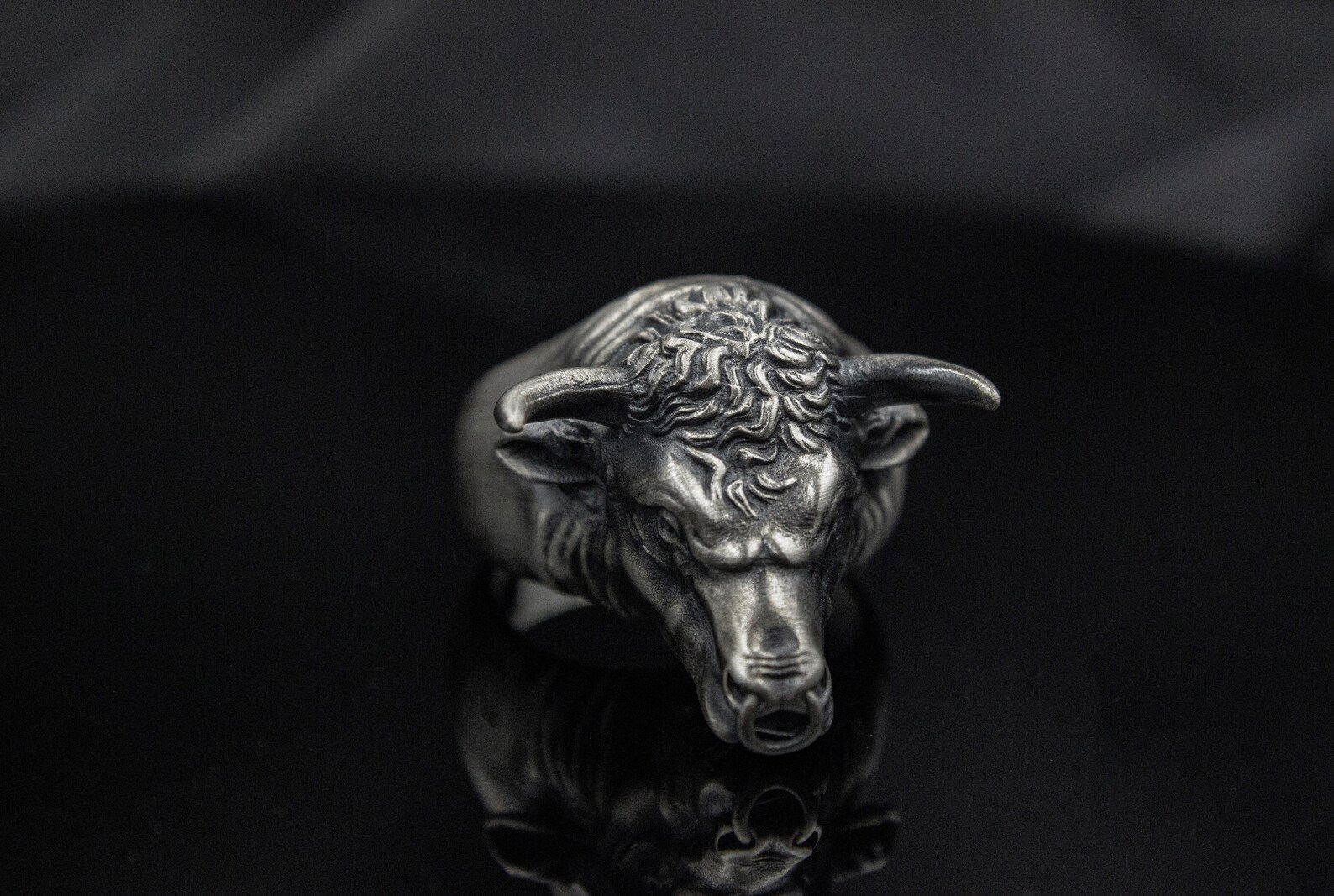 925 Silver Bull Ring Mens Accessory Birthday Gift Ideas Women | Etsy