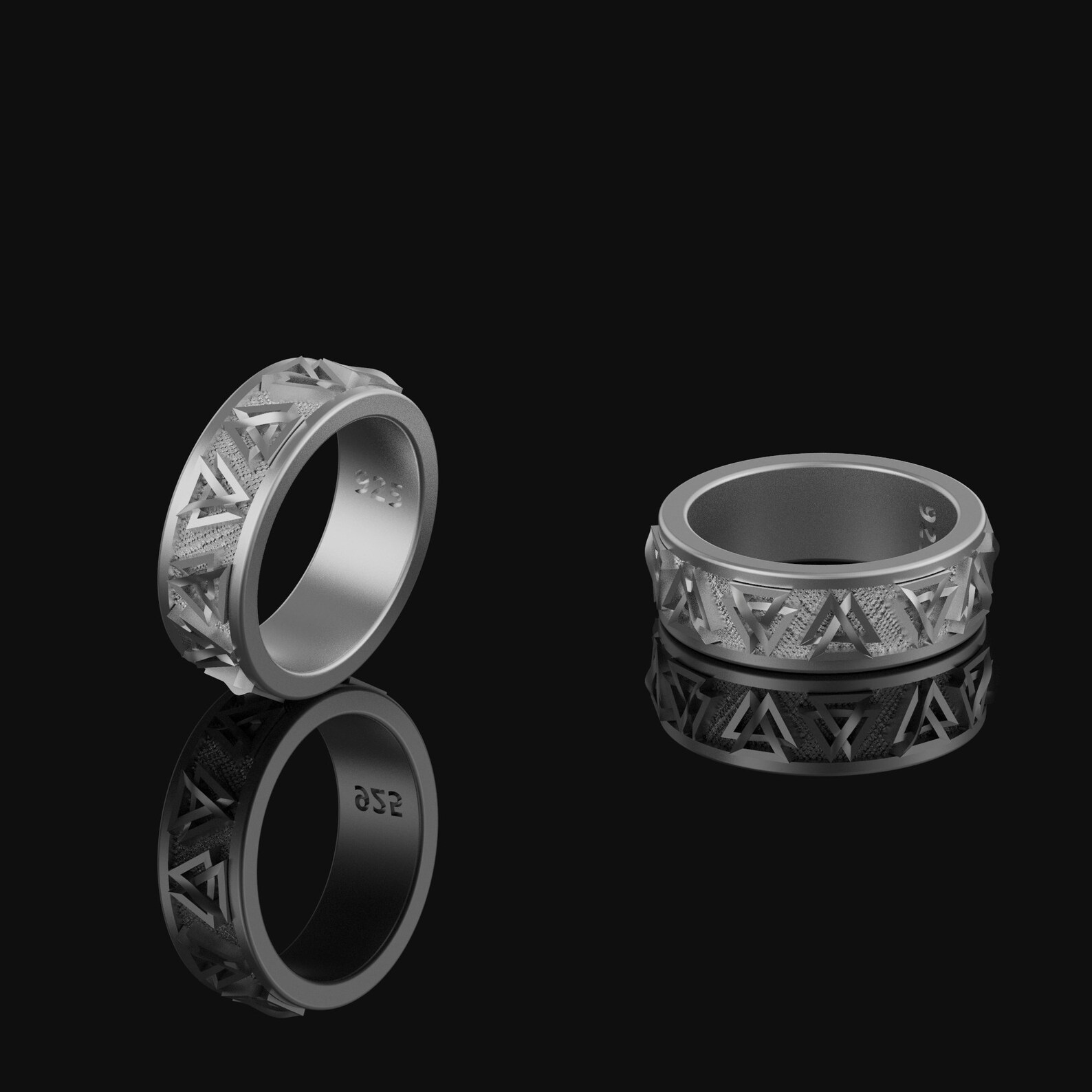 Silver Celtic Valknut Wedding Band, Stylish Ring, Anniversary Gift ...