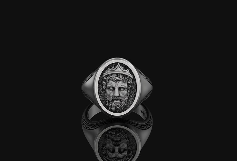 2 Styles Silver Greek God Zeus Ring Myth Jewelry Ancient Roman | Etsy