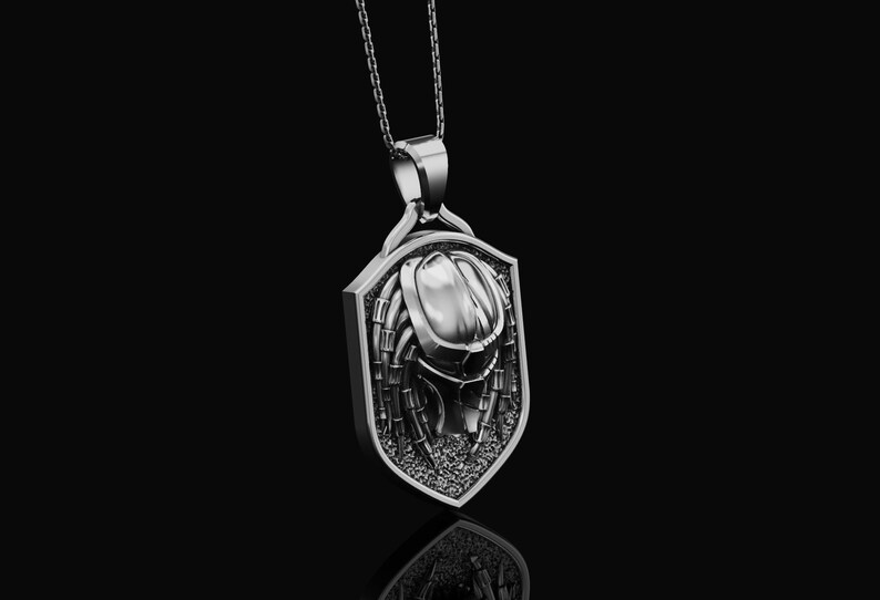 Sterling Silver Predator Necklace Fantasy Pendant Sci-fi - Etsy