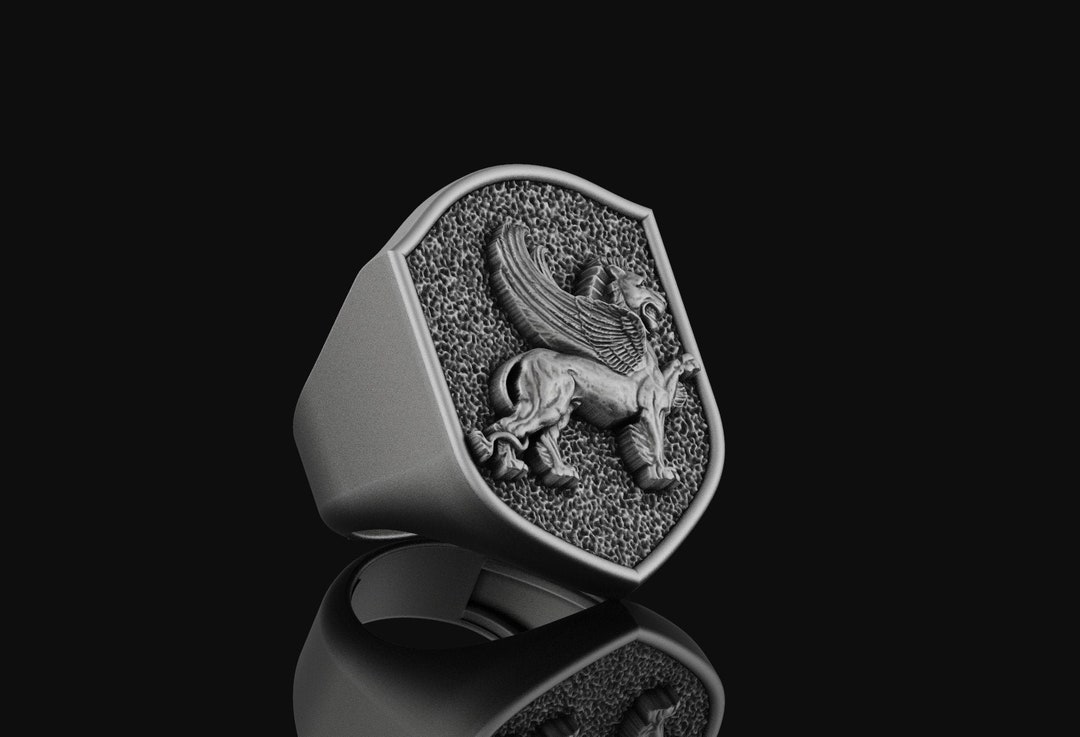 Silber Greif Ring Unisex Griffin Schmuck, Sterling Silber Geschenk für ...