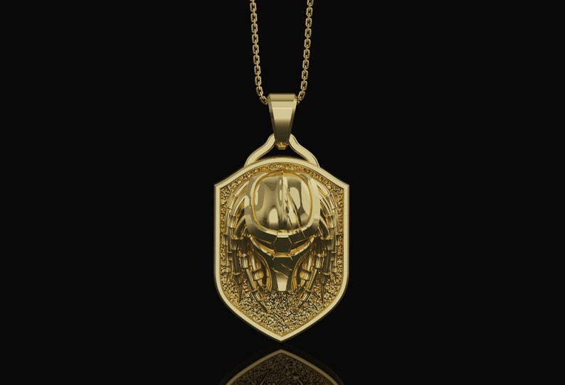 Sterling Silver Predator Necklace Fantasy Pendant Sci-fi - Etsy