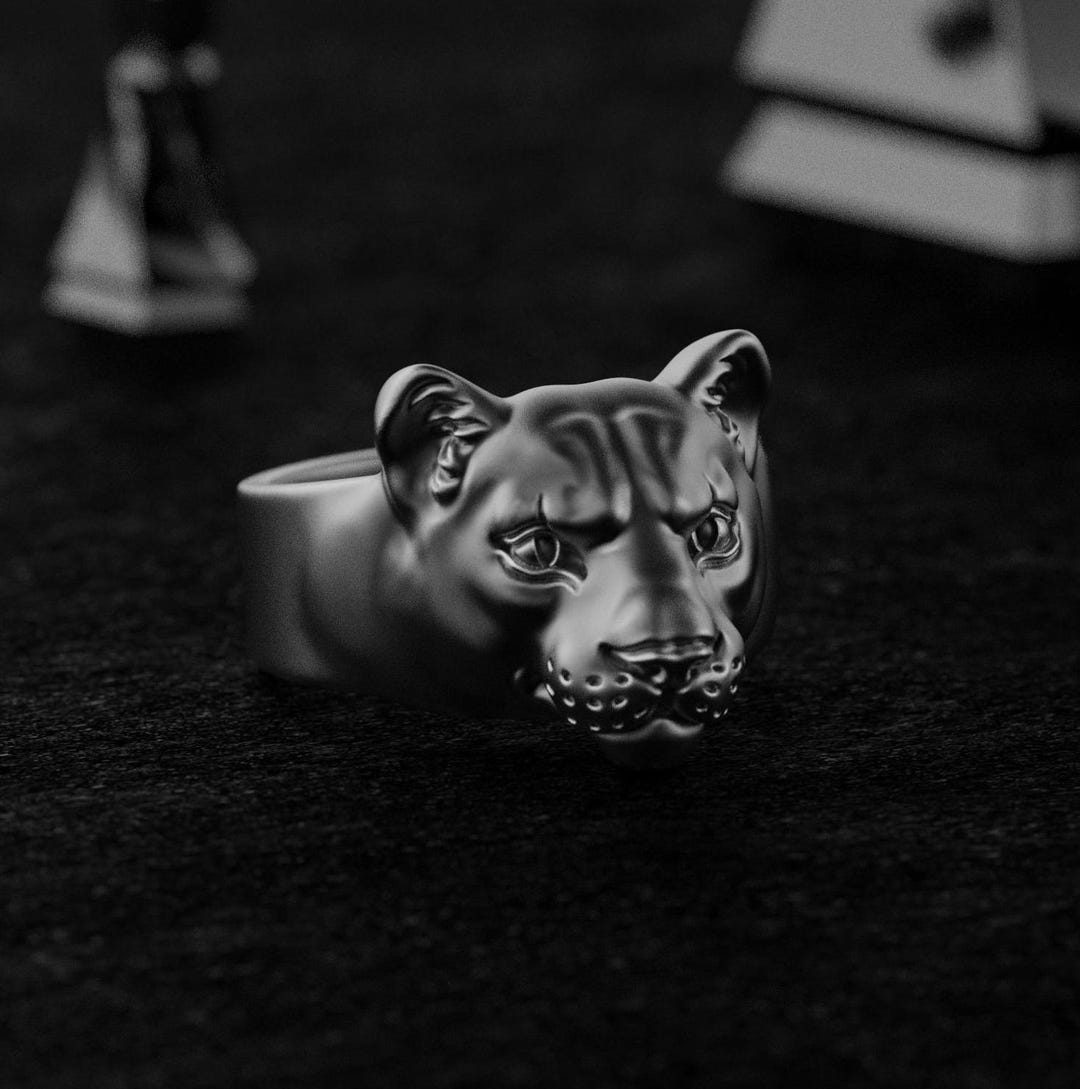 Puma Cougar Ring - 925 Silver Wild Cat Power Jewelry, Spirit Animal ...