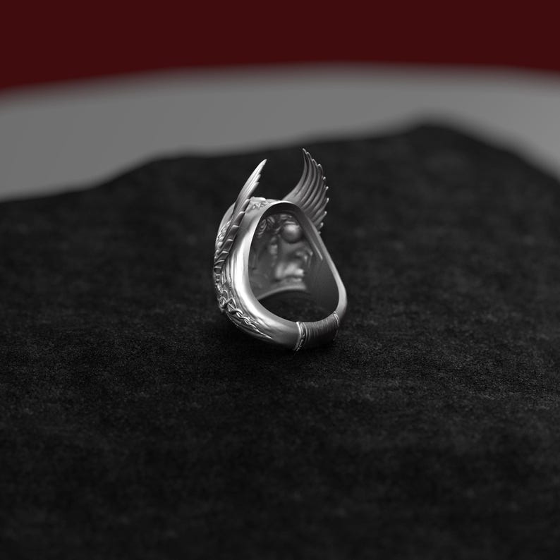 Sterling Silver Hermes Ring – Greek God, Winged Helmet - Etsy Canada