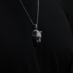 3D Lioness Necklace, Silver Lioness Head, Lioness Pendant, Lioness ...
