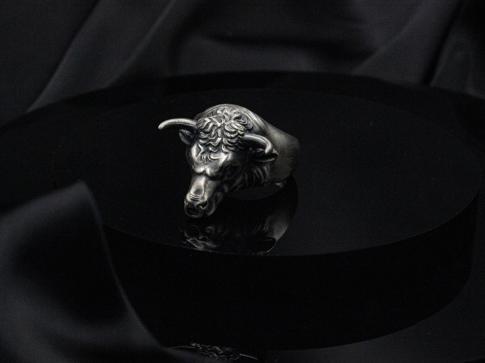 925 Silver Bull Ring Mens Accessory Birthday Gift Ideas Women | Etsy