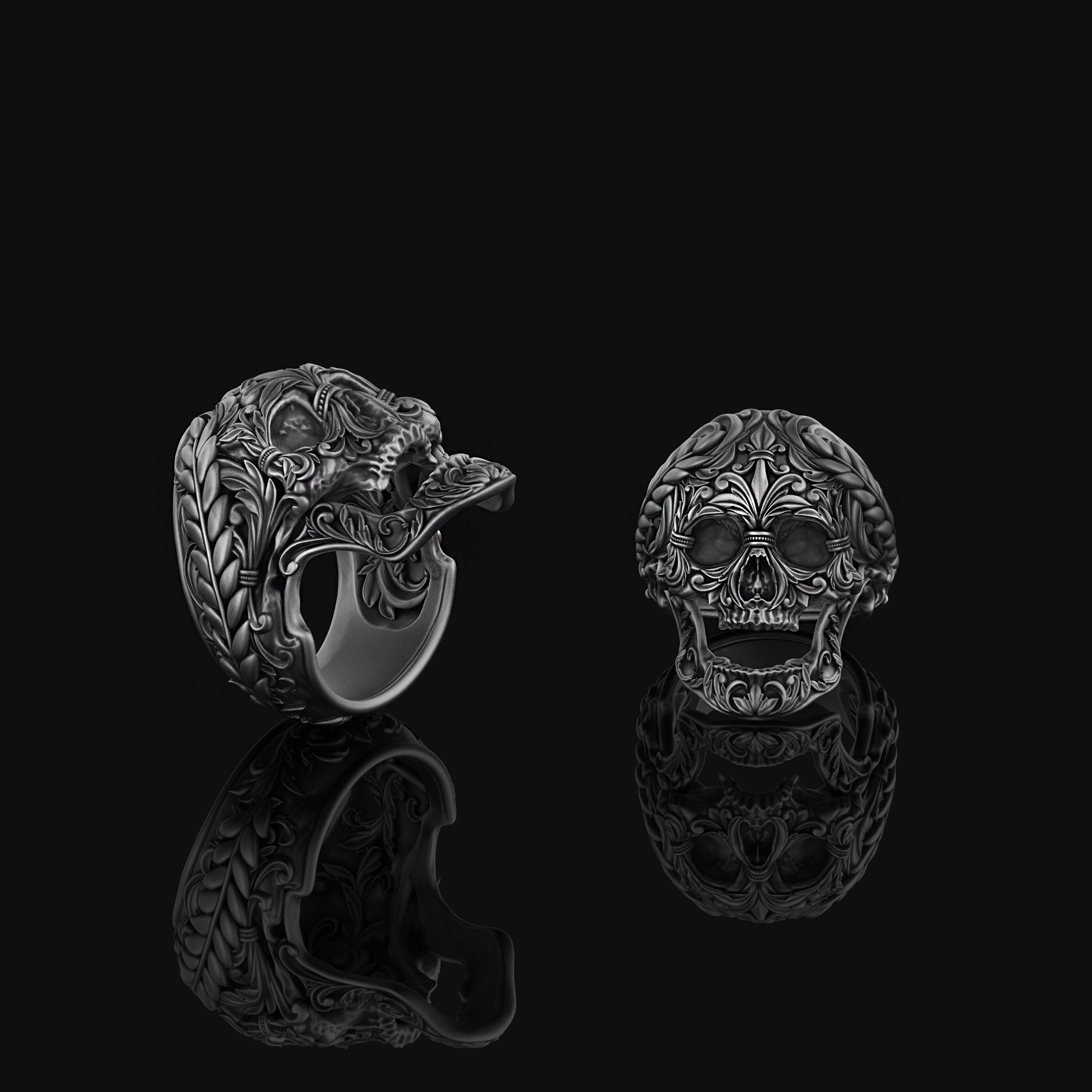 Skull Ring Gothic Ring Gothic Jewelry Skull Skull Jewelry - Etsy