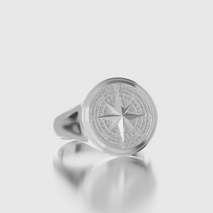 Silver Compass Ring, Compass Jewelry, Men's Ring, Women's Ring, Compass ...