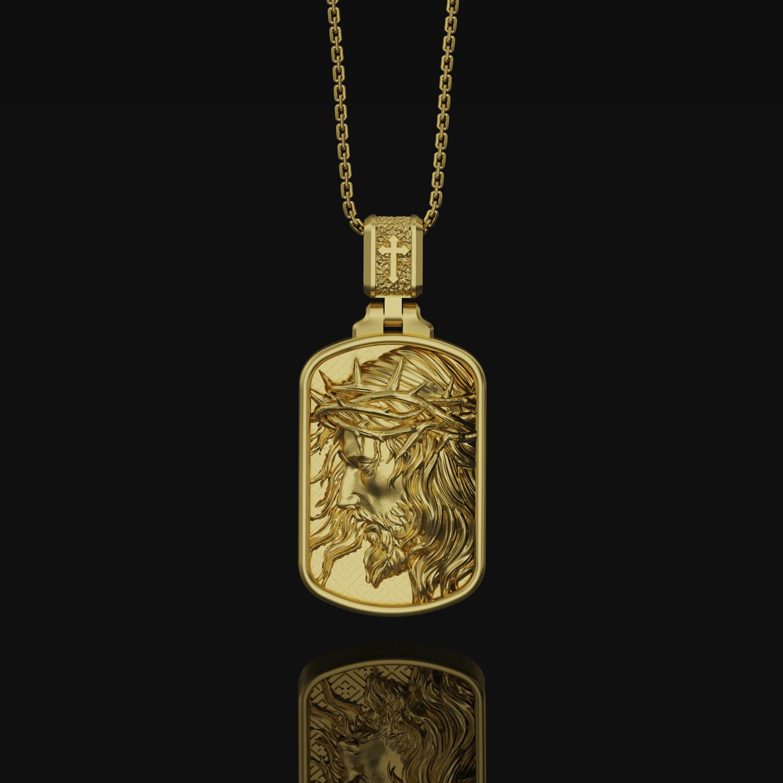 Silver Crucified Jesus Men's Pendant, Inri Jesus Mens Necklace ...