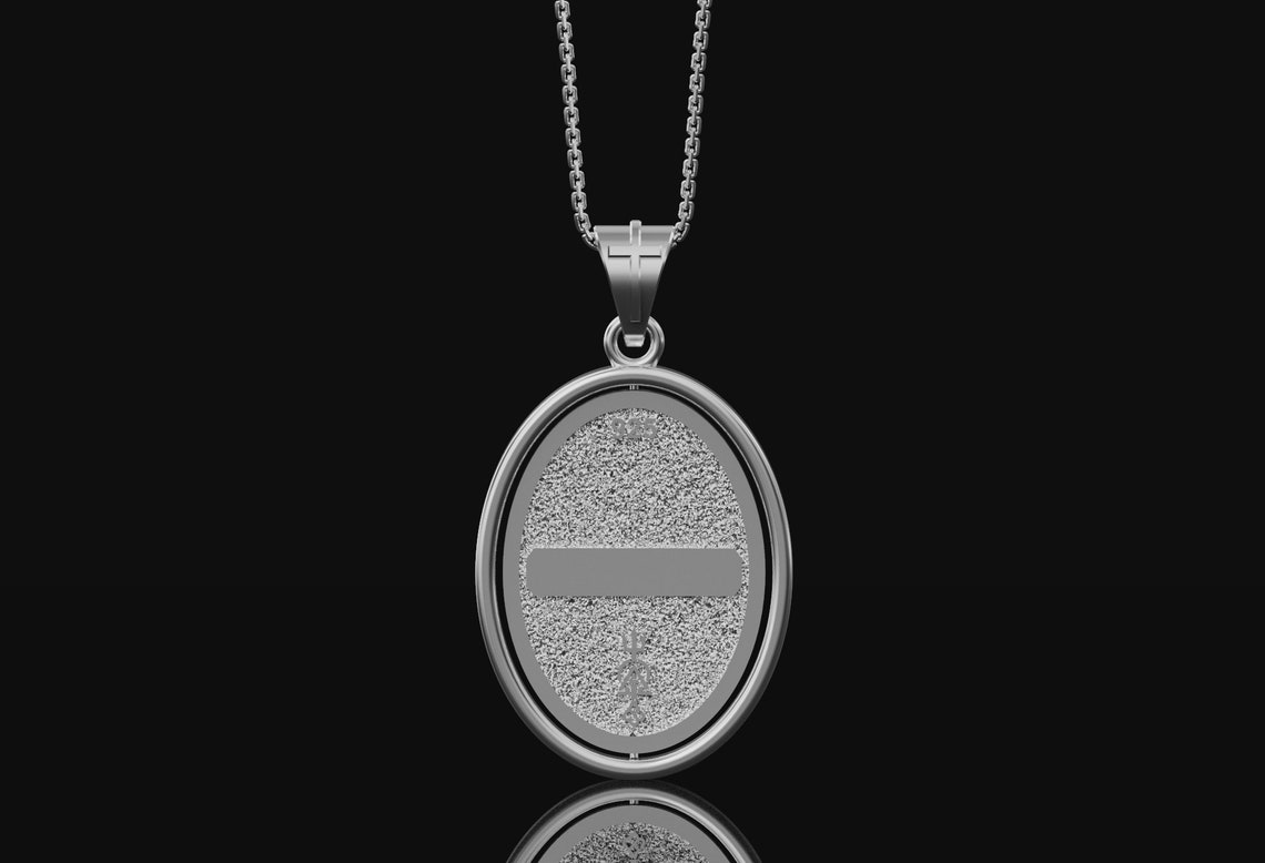 Silver Jesus Christ Necklace Christian Amulet Religious Medal - Etsy