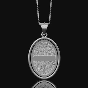 Silver Jesus Christ Necklace Christian Amulet Religious Medal Valentine ...