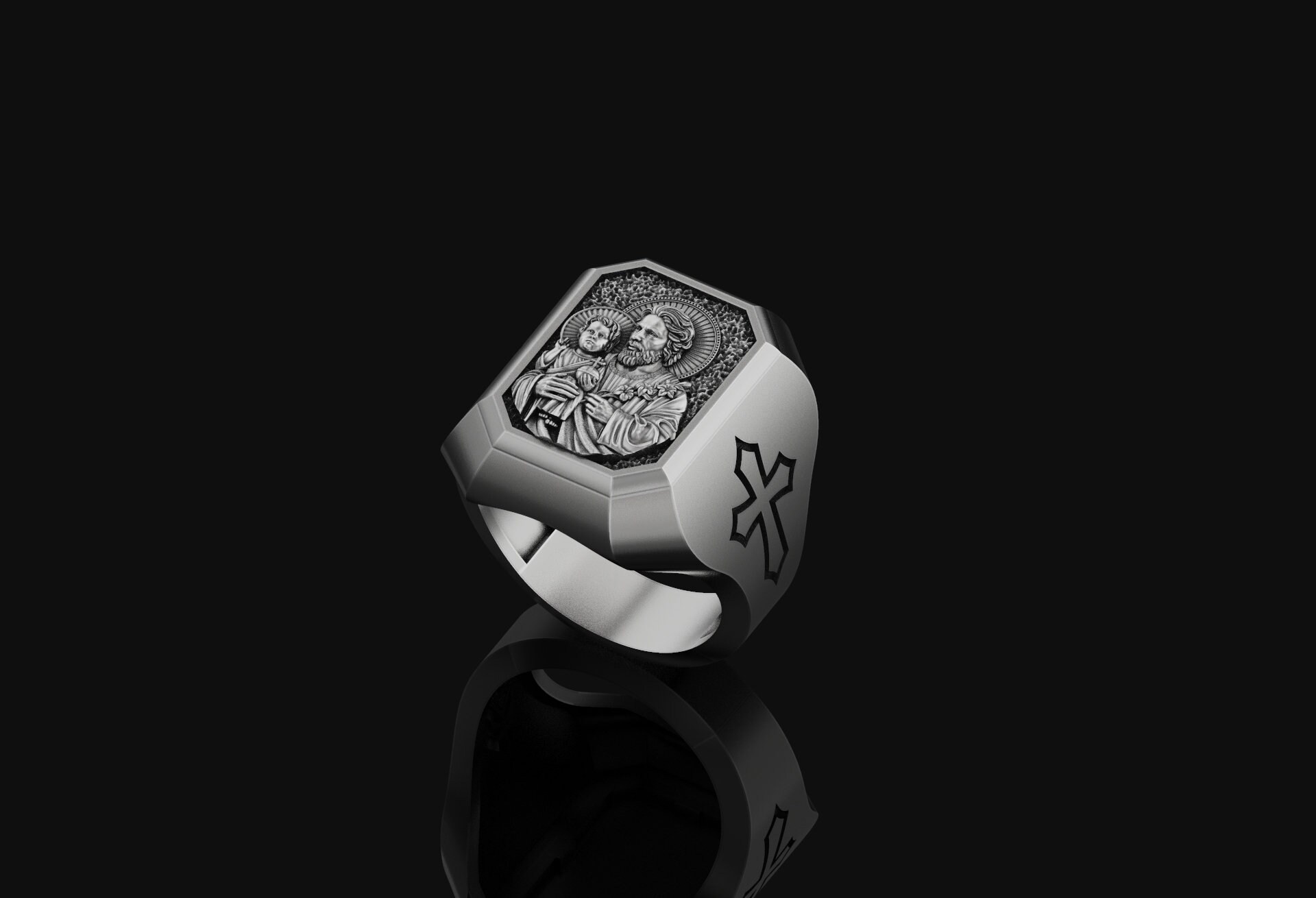 St Joseph Ring Religious Accessory Christian Jewelry Catholic - Etsy