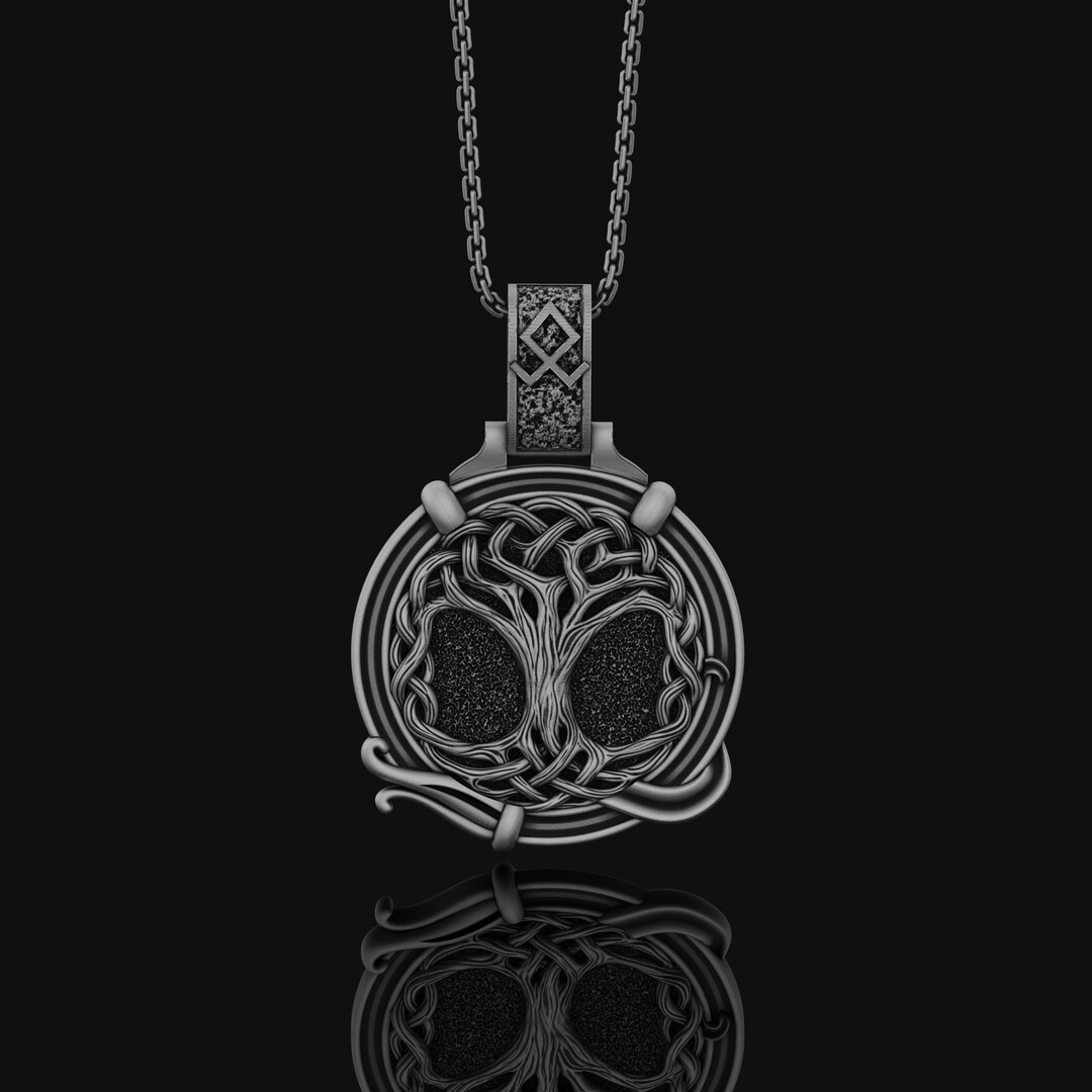Personalized Yggdrasil Gift Necklace Viking Norse Mythology Pagan World ...