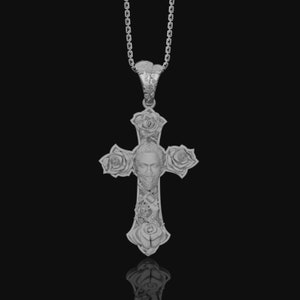 Chicano, Tattoo Style, Roses, Pattern, Skull, Cross, Pendant, Roses ...