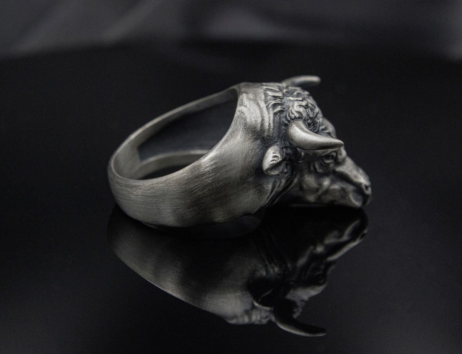 925 Silver Bull Ring Mens Accessory Christmas Gift Ideas Women - Etsy