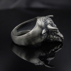 925 Silver Bull Ring Mens Accessory Christmas Gift Ideas Women - Etsy